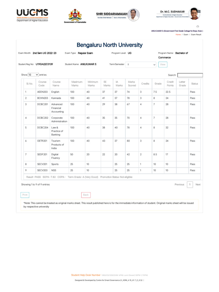 2nd Sem Result | PDF | Educational Stages | Academia