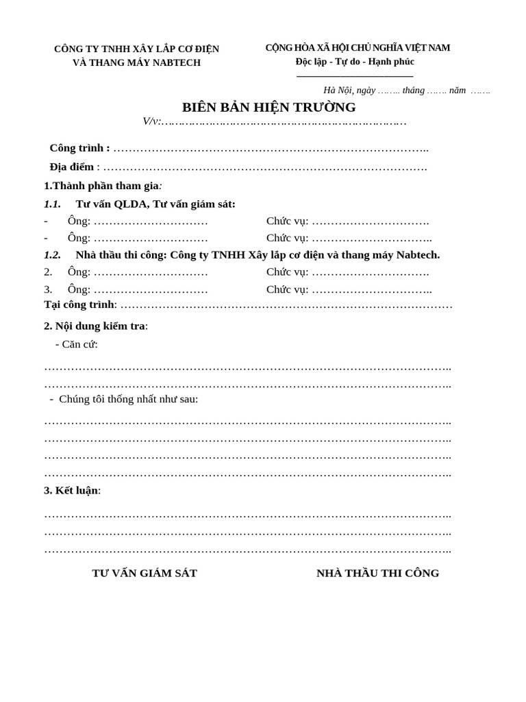 Bien Ban Hien Trương | PDF