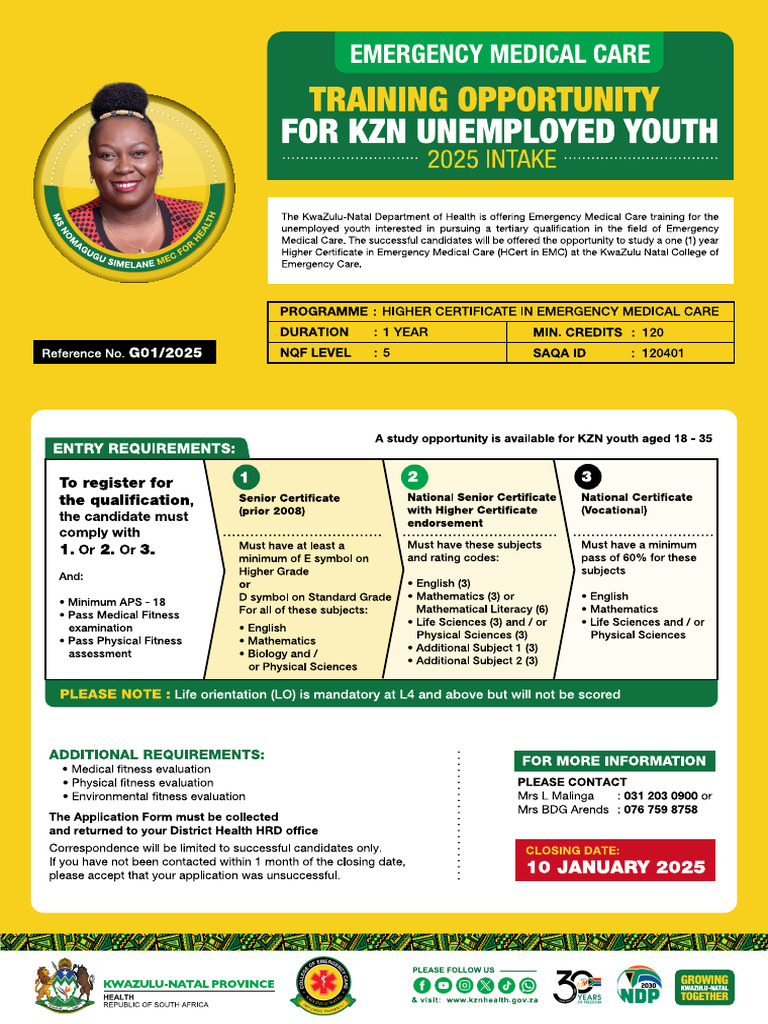 Emergency Medical Care Training - Notice Boards Advert_271224(p) | PDF