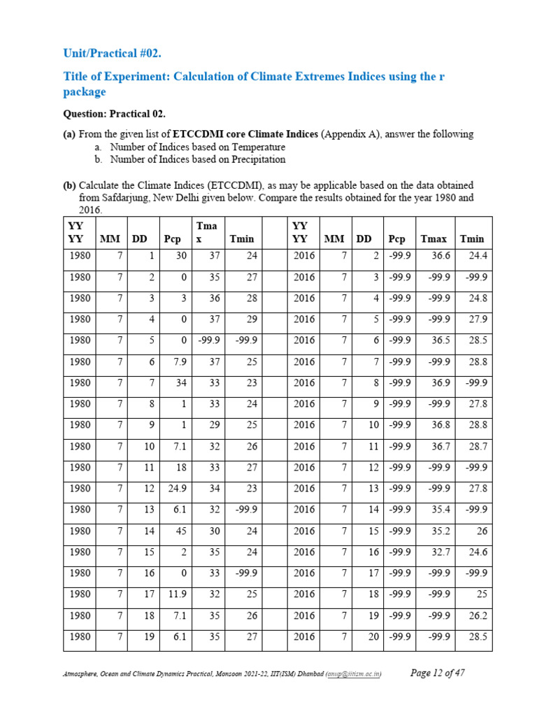 AOCD Gaurav Aggarwal Practical 2 | PDF | Climate | Atmosphere