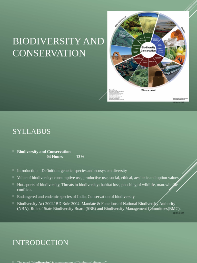 UNIT 4. Biodiversity and Conservation | PDF | Biodiversity ...
