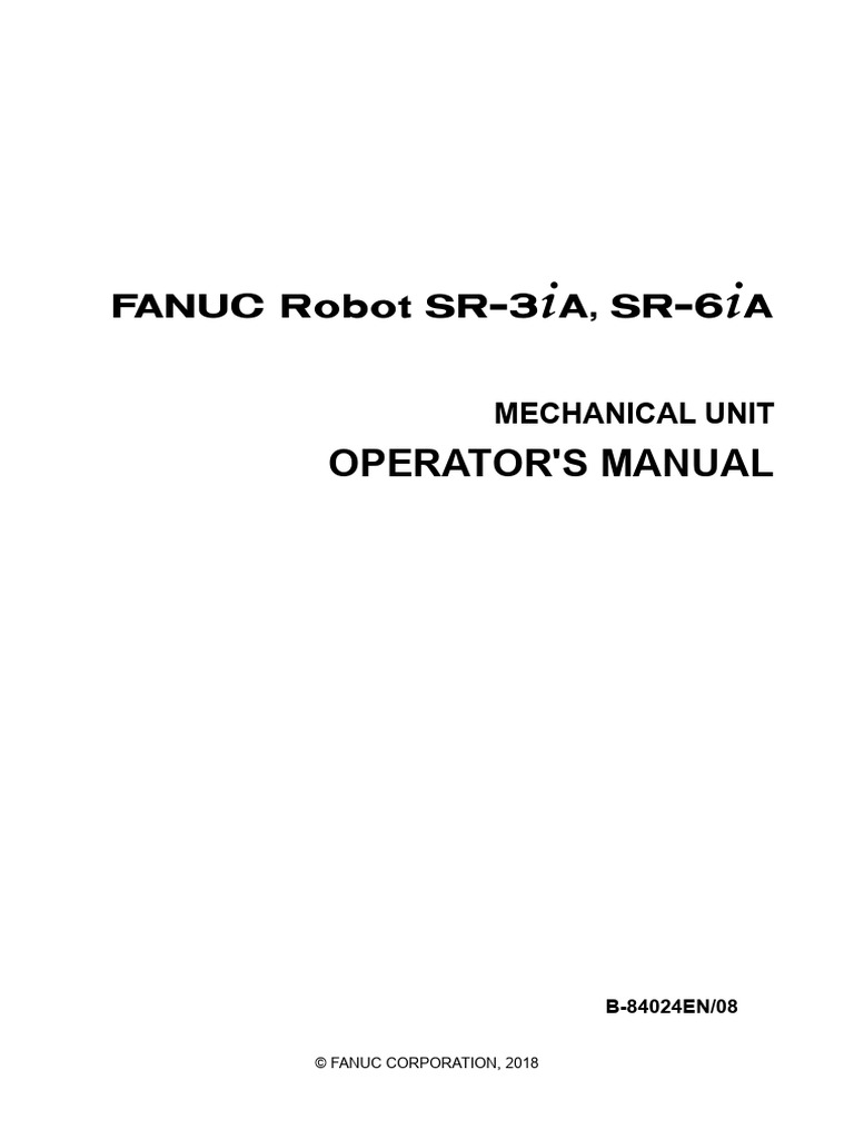 Robô Fanuc SR-3ia | PDF