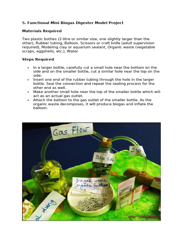Mini Biogas Digester Project Guide | PDF