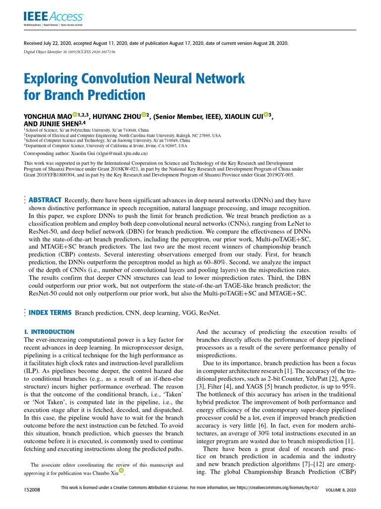Exploring_Convolution_Neural_Network_for_Branch_Prediction | PDF | Deep Learning | Artificial ...