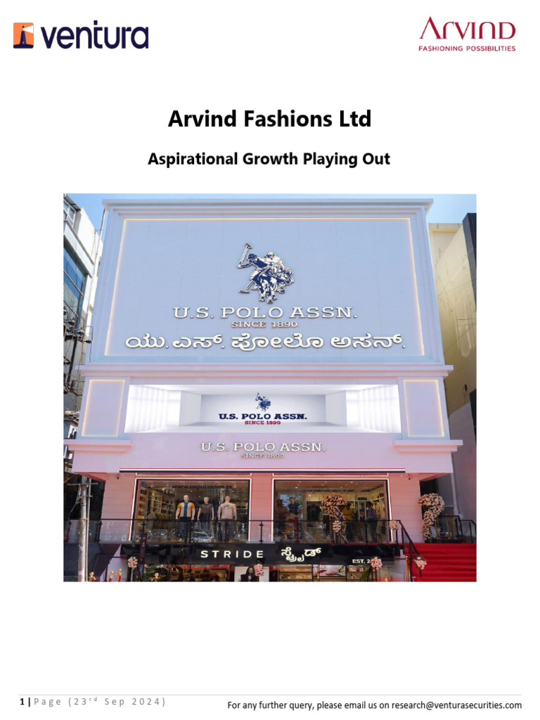 Arvind Fashions | PDF | Inventory | Brand