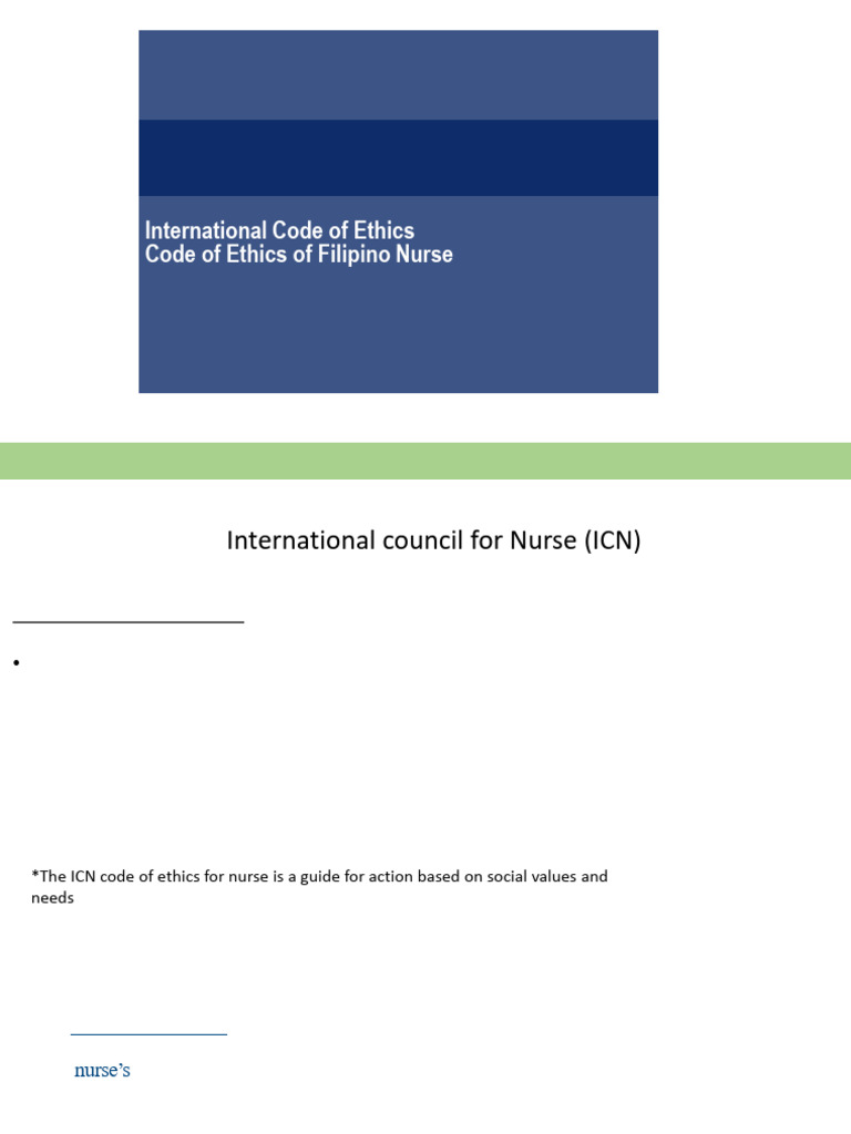 (New) Week 12-13 International Code of Ethics SY 2022 2023 | PDF ...