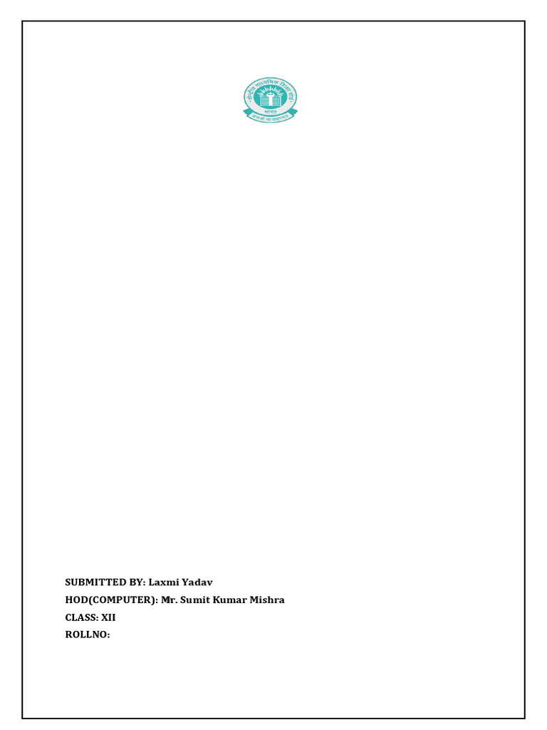 Class 12 Practical File Informatics Practices Laxmi Yadav Pdf Data Management