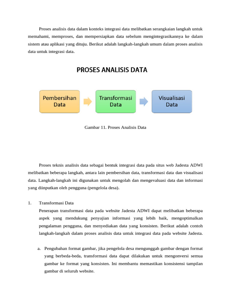 Proses analisis data dalam konteks integrasi data melibatkan ...