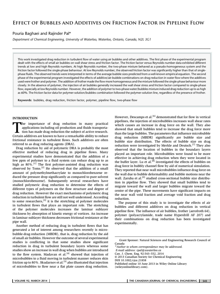 baghaei2013 | PDF | Reynolds Number | Flow Measurement