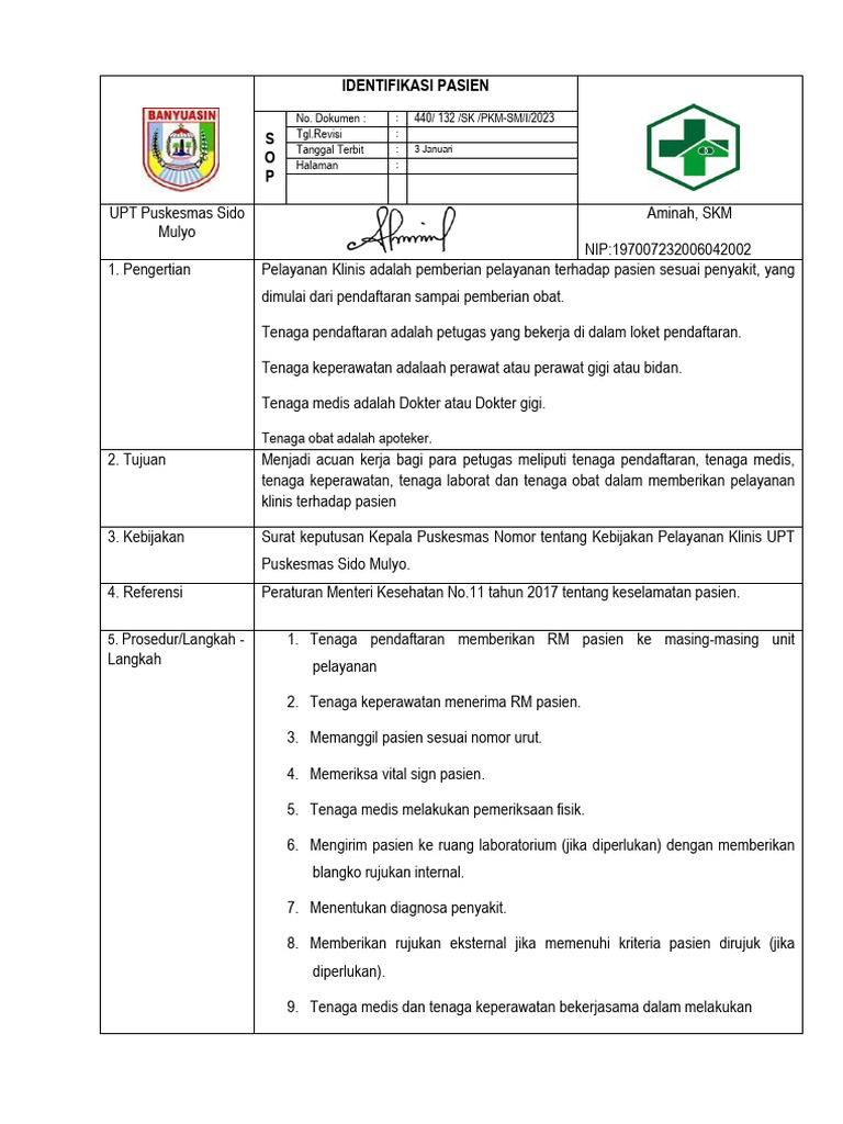Sop Pelayanan Poli Umum | PDF