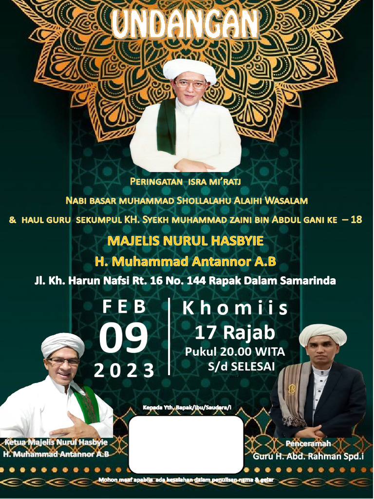 Contoh Undangan Haul | PDF