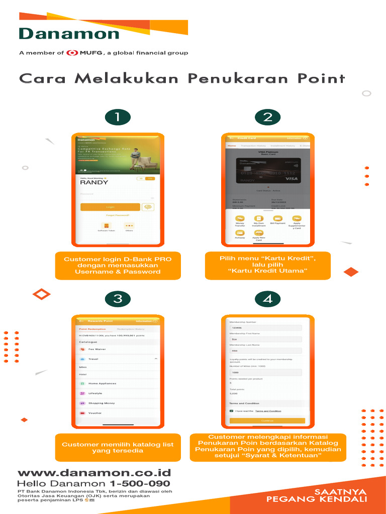 Cara Tukar Poin Kartu Kredit Danamon | PDF