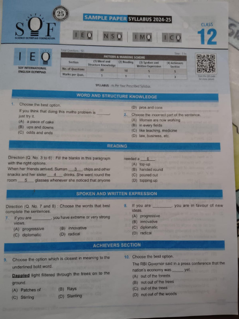 SOF 2024 25 Syllabus | PDF