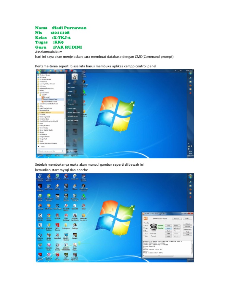 Membuat Database Dengan CMD (Command Prompt) | PDF