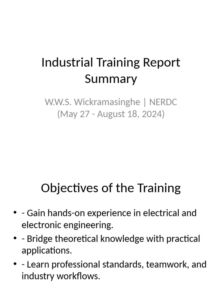 Enhanced_Industrial_Training_Summary | PDF