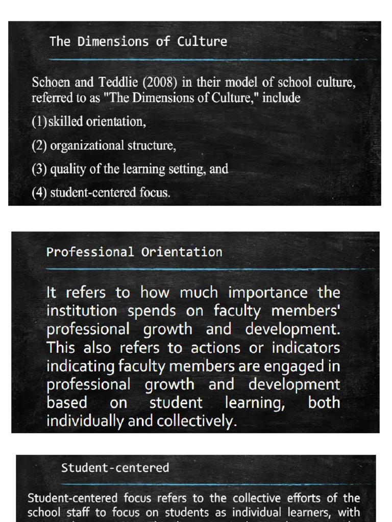 Dimensions of Schoool Culture | PDF
