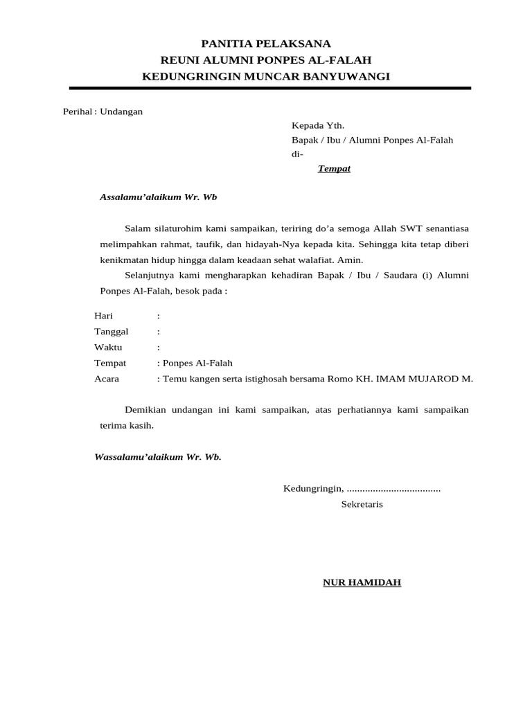 Undangan Reuni | PDF