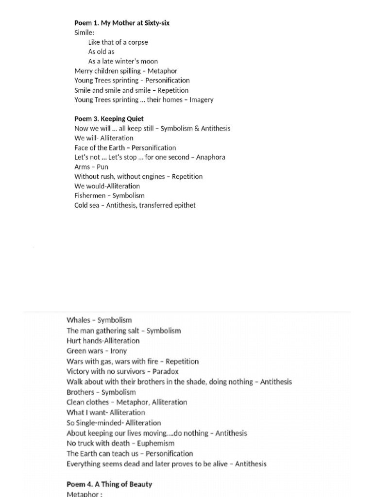 Poetic Devices-All Poems | PDF