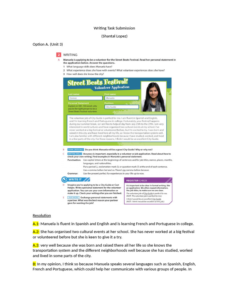 Writing Task Submission I1 | PDF