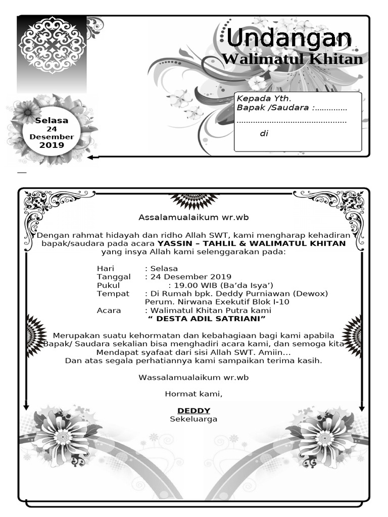 Undangan Haul Newse | PDF