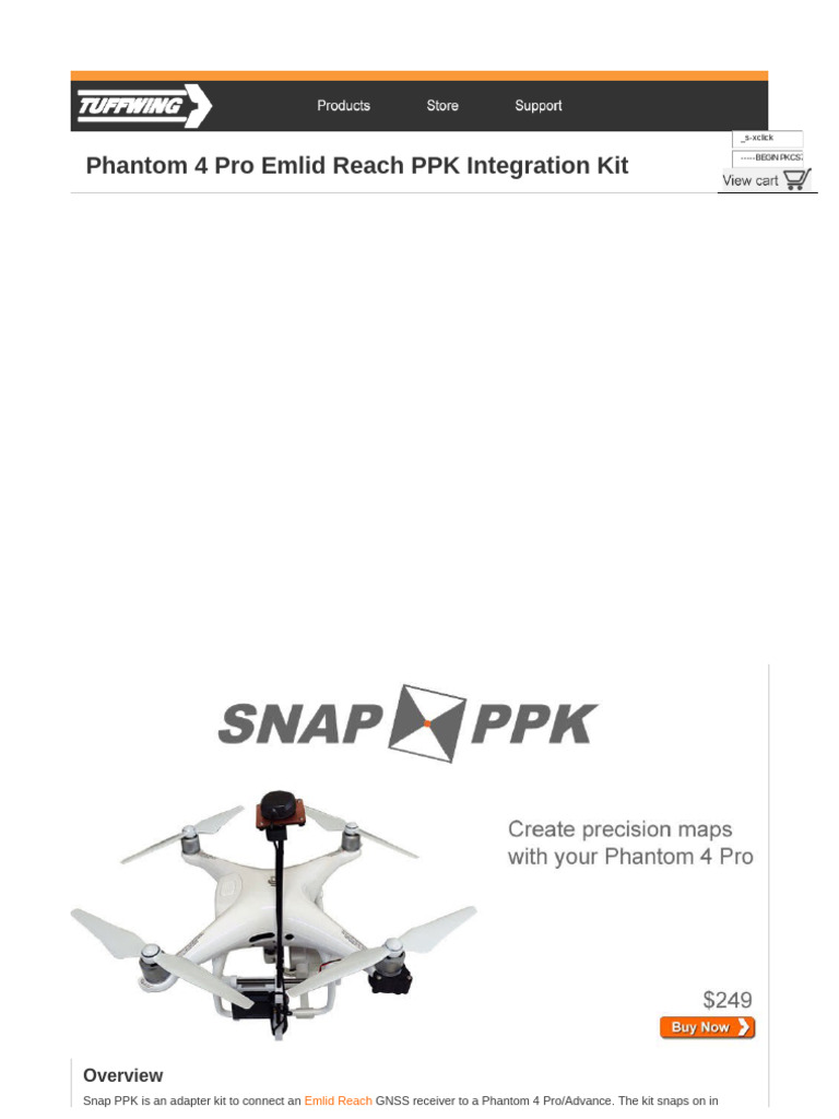 Phantom 4 Pro Emlid Reach PPK Integration Kit | PDF | Computer File | Usb