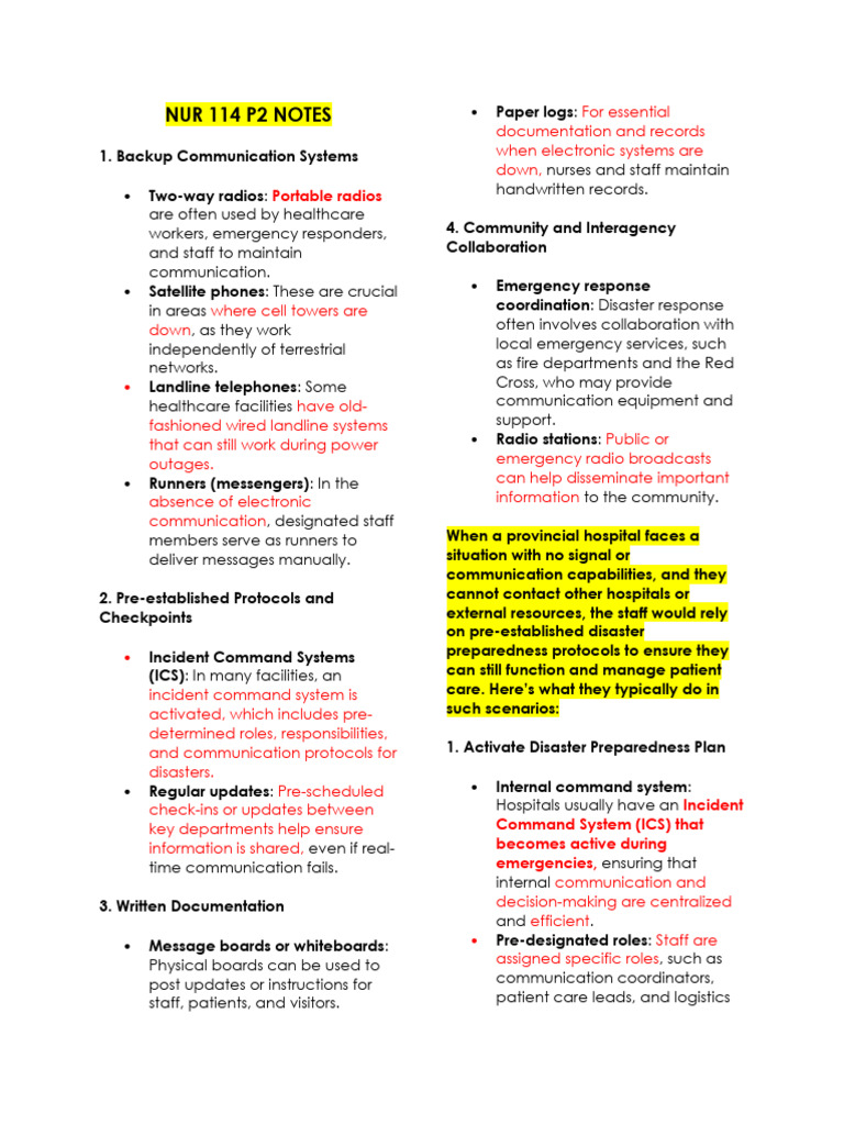 NUR-114-P2-NOTES | PDF | Fires | Safety