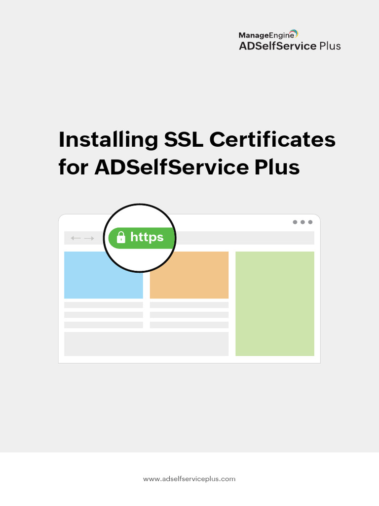 Adselfservice Plus SSL Installation Guide - 2 | PDF | Transport Layer Security | Public Key ...