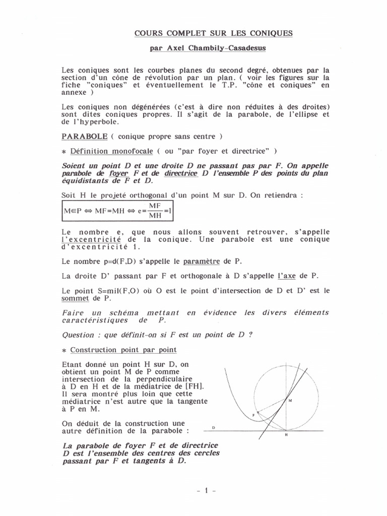 coniques_cours | PDF