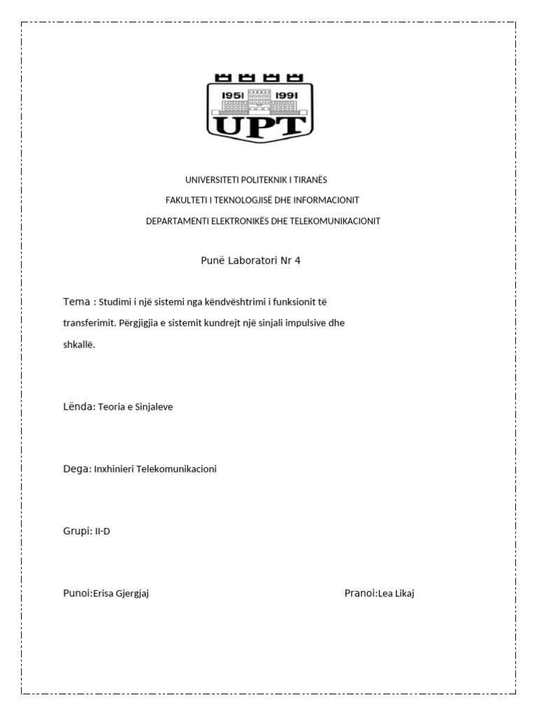 Universiteti Politeknik I Tiranës | PDF