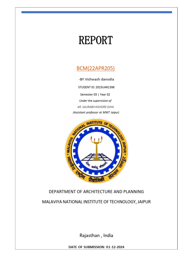 Bcm Report Submitted by Vishwash Danodiya | PDF | Concrete | Flooring