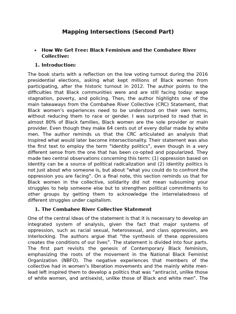 Mapping Intersections - reading notes | PDF | Intersectionality ...