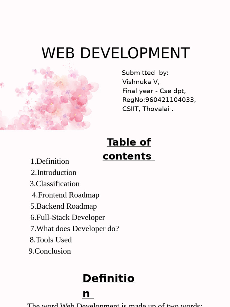 Vishu Web Development | PDF | World Wide Web | Internet & Web
