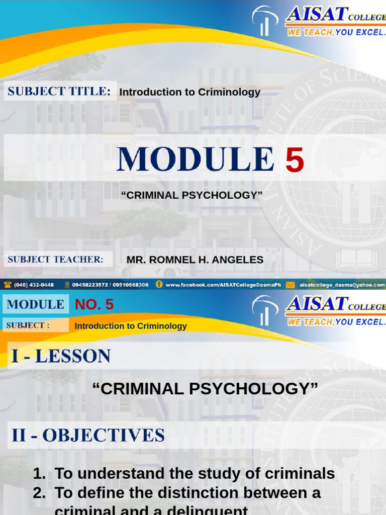 Module 5 Intro To Crim | PDF | Crimes | Crime & Violence
