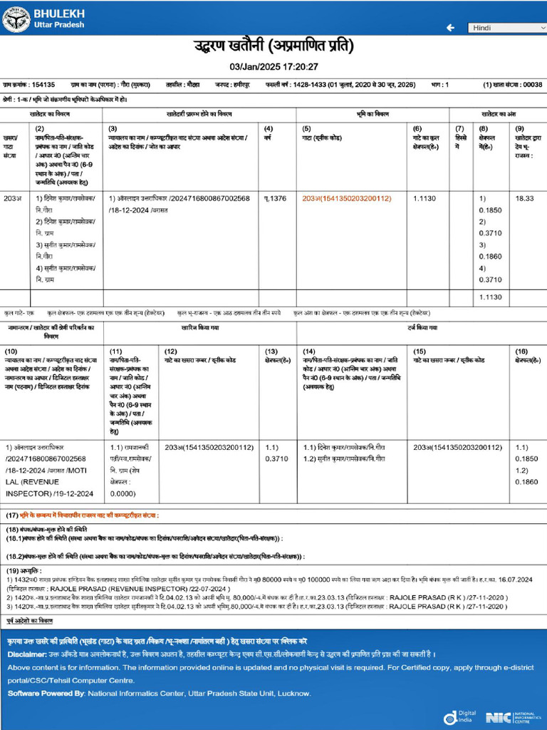 Dinesh Srivastava Khatauni Village Gaura | PDF