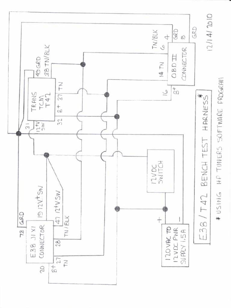 E38 T42 Bench Test Harness Wiring | PDF