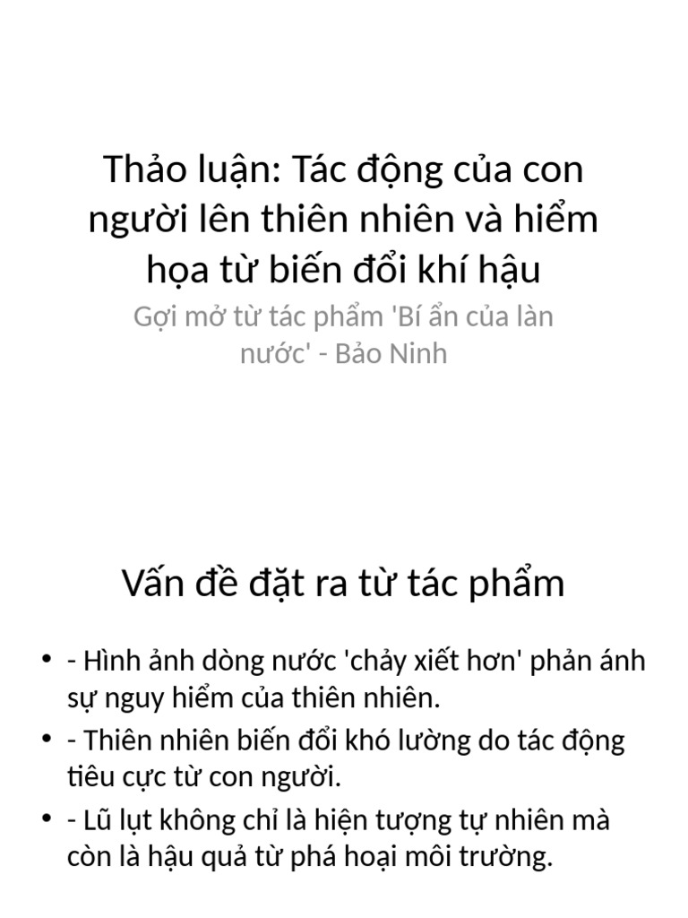 Tac Dong Thien Nhien Bao Ninh | PDF