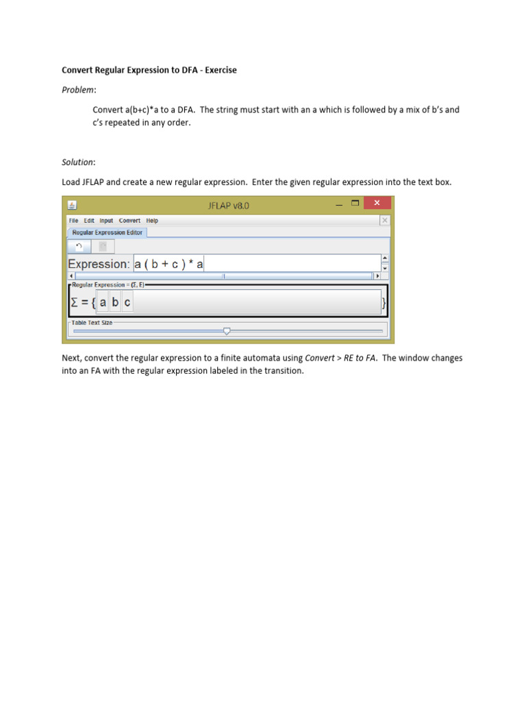 Regular Expression To DFA Conversion Exercise2 | PDF