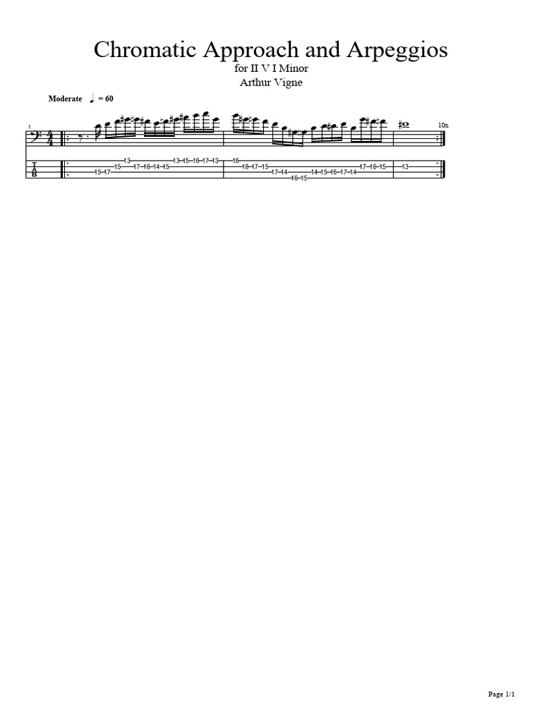 Chromatic Approach and Arpeggios | PDF