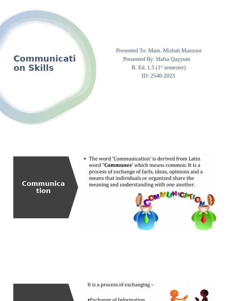 Communication Skills | PDF