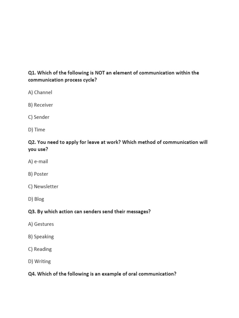 Class10 ICT P1U1 QuestionBank | PDF | Communication | Nonverbal ...