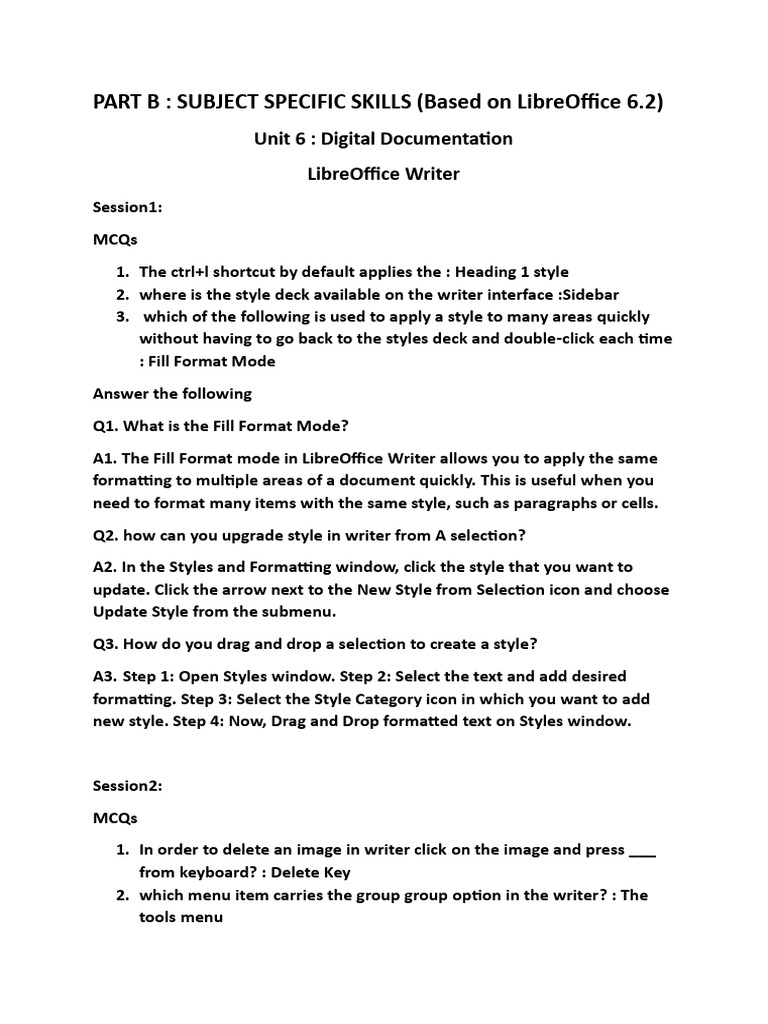Class10 - IT - PART B - LibreOffice - U6,7&8 | PDF | Relational ...