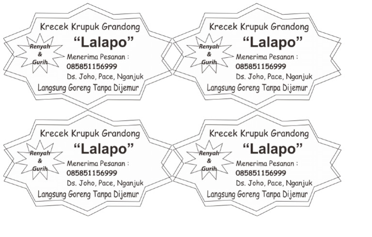 Label Krupuk | PDF