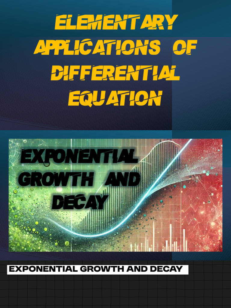 Exponential Growth and Decay | PDF | Applied Mathematics | Equations