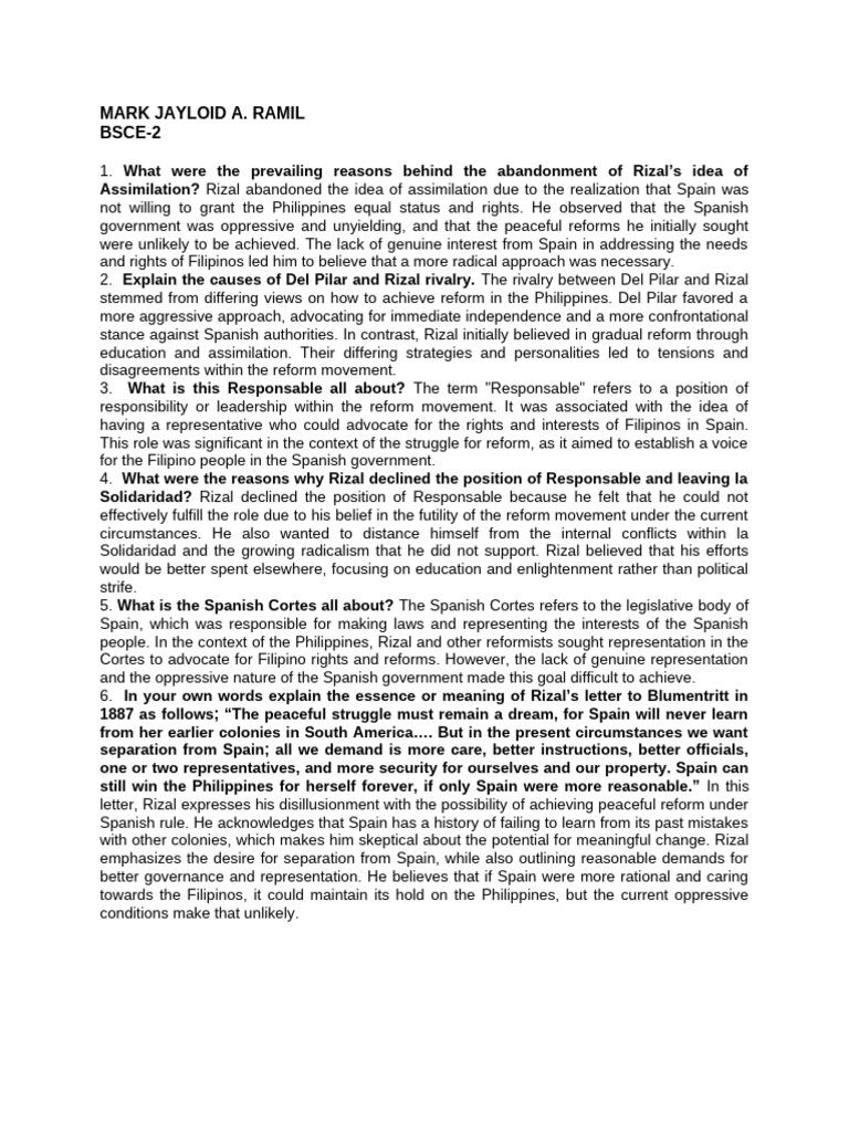 Please Read Our Topic On Rizal | PDF | Philippines | Spanish Empire