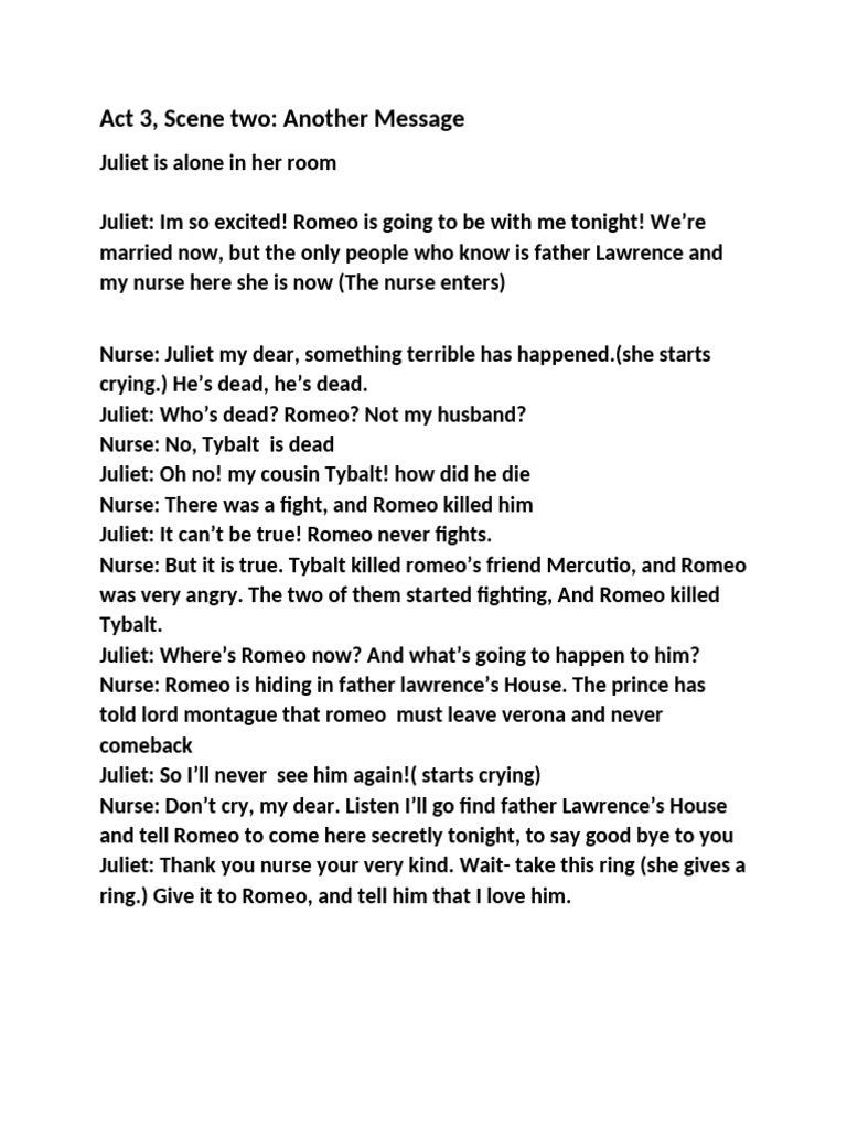 Act 3 Romeo and Juliet | PDF