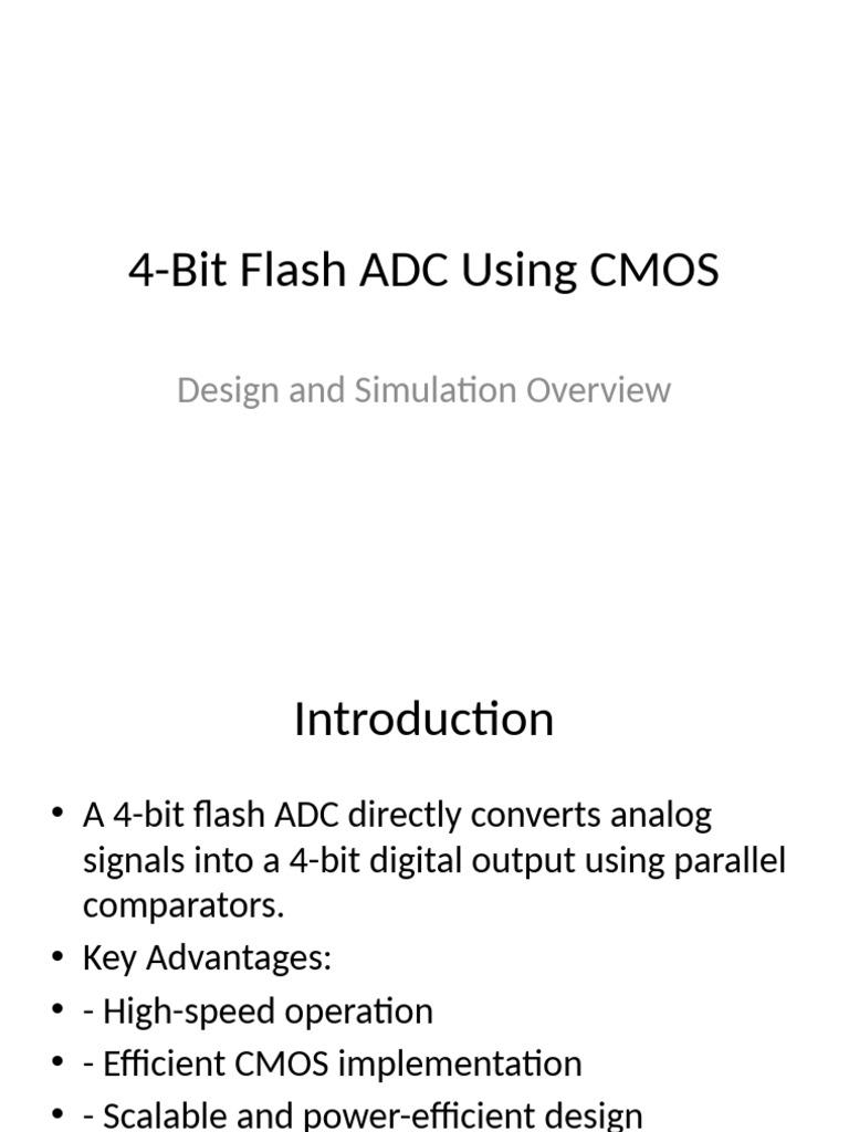 4bit Flash Adc Cmos Presentation | PDF