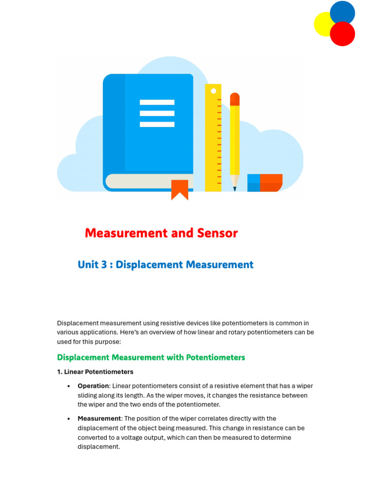 Measurement and sensor | PDF | Sensor | Applied And Interdisciplinary Physics