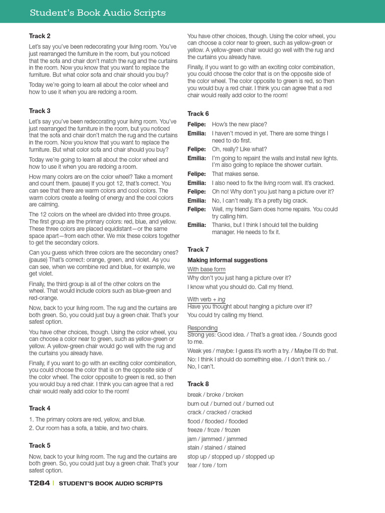 Students Book Audio Scripts | PDF | Adolescence | Selfie