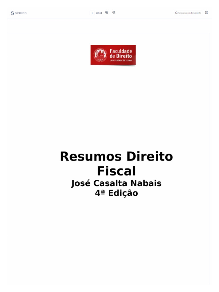 Resumo Direito Fiscal | PDF