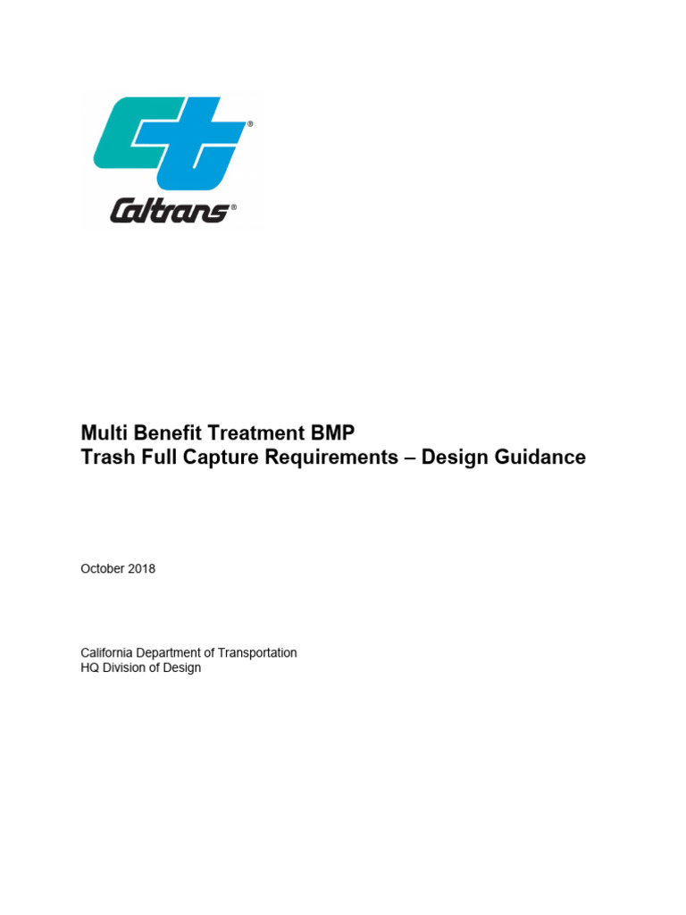 Multi Benefit Treatment Trash Full Capture Cequirements A11y | PDF ...
